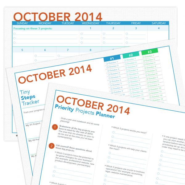 Printable: October Calendar and Planning Worksheets - Jewels Branch