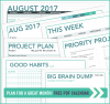 Printable Project Planner and Calendar: August 2017 - Jewels Branch
